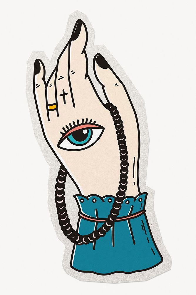 Retro hand tattoo paper element | Free Photo - rawpixel