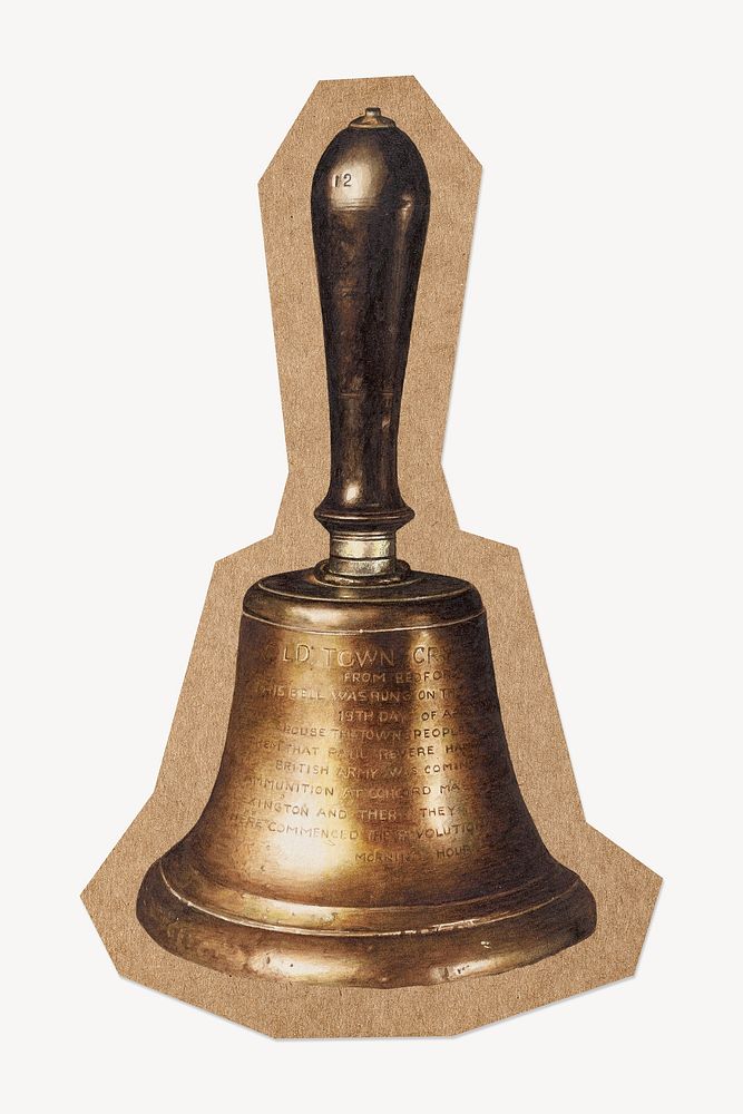 Vintage bell, cut paper element | Premium Photo - rawpixel