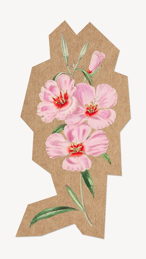 Vintage pink flower, cut paper | Premium Photo - rawpixel