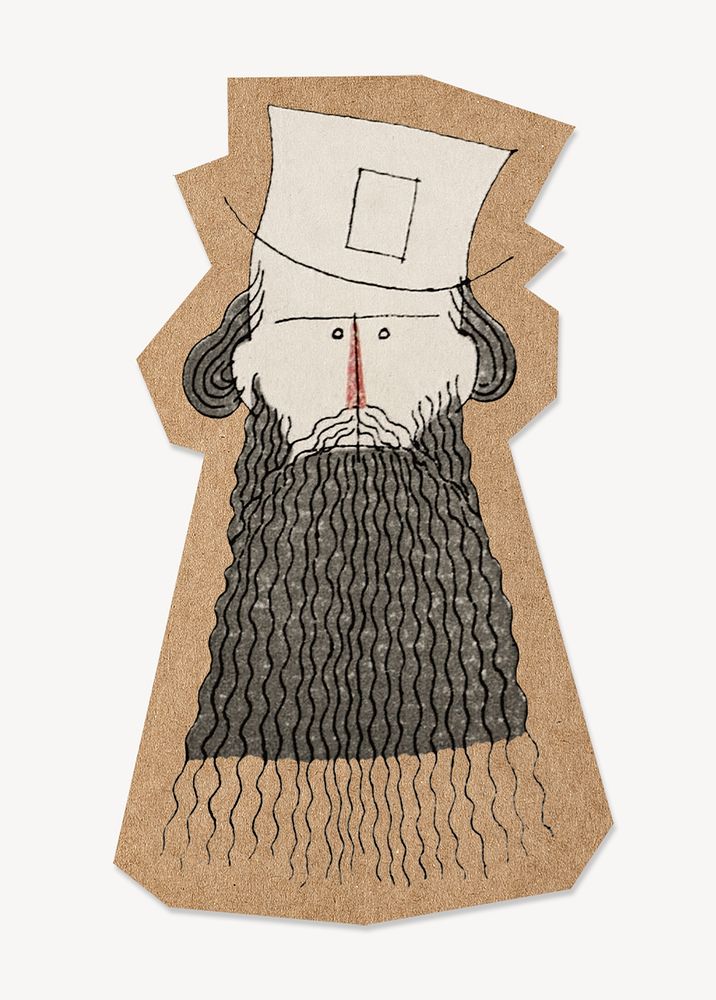 Man beard, cut paper element | Premium Photo - rawpixel