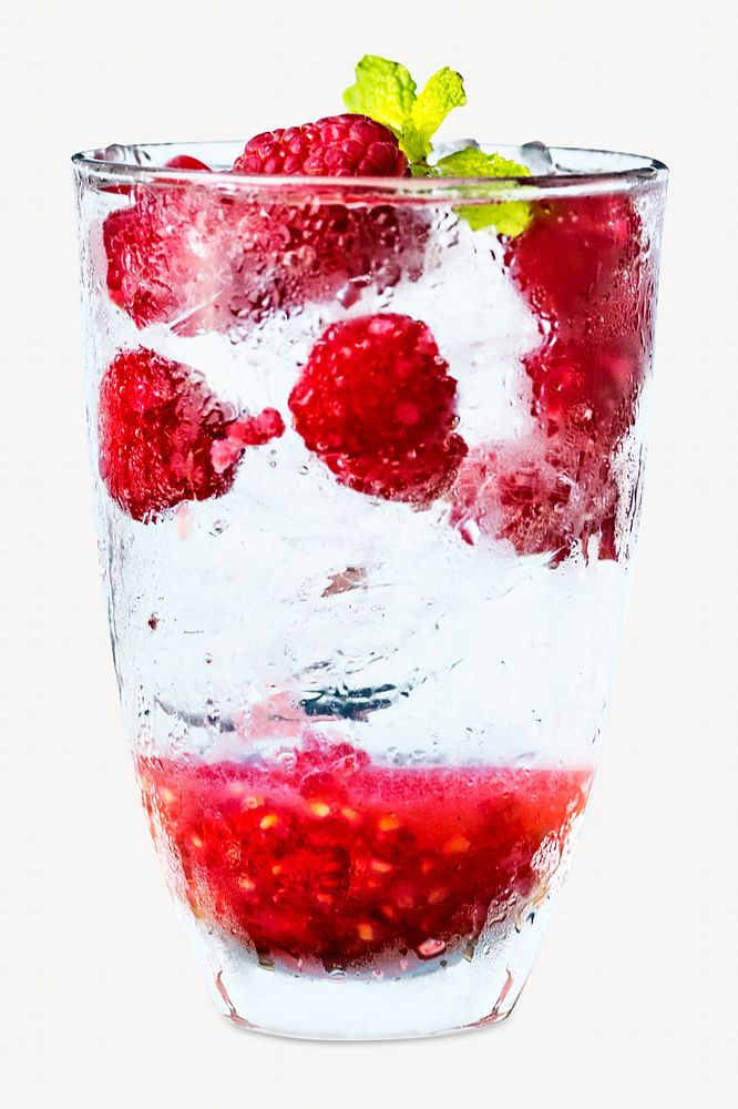 Raspberry infused water, isolated design | Free Photo - rawpixel