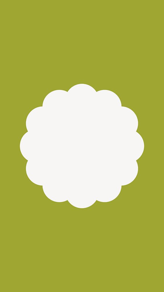 Dull green floral-shaped frame vector | Premium Vector - rawpixel