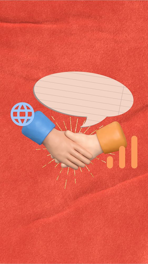 Cute handshake red iPhone wallpaper | Premium Photo - rawpixel