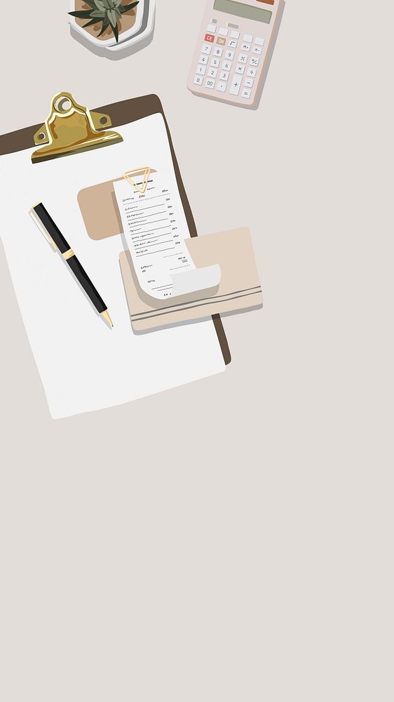 Bill payment phone wallpaper, vector | Premium Photo Illustration ...