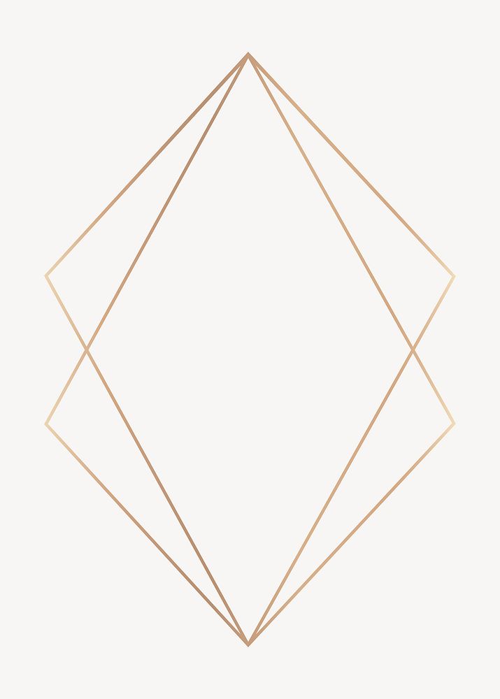 Rhombus gold frame vector | Premium Vector - rawpixel