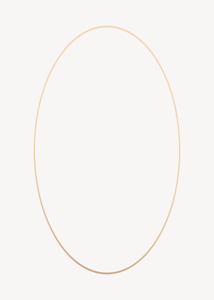 Oval gold frame vector | Premium Vector - rawpixel