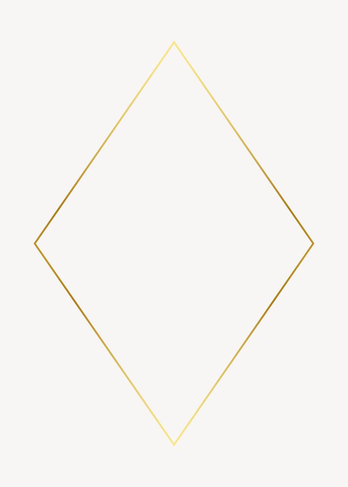 Rhombus gold frame vector | Premium Vector - rawpixel