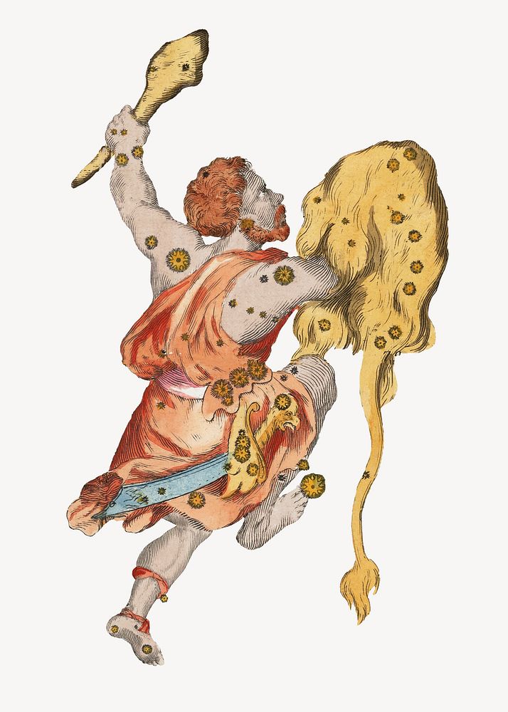 Orion man constellation, astrology illustration | Premium Photo ...