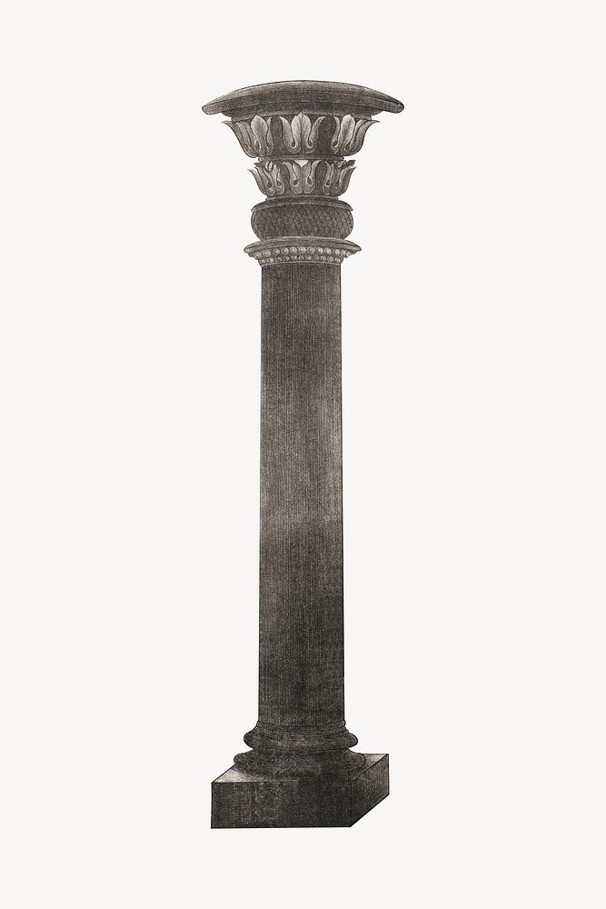 Ancient pillar, vintage architecture illustration. | Premium Photo ...