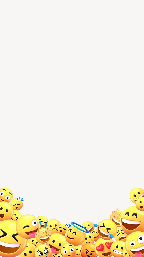 Cute emoticons border mobile wallpaper, | Premium Photo - rawpixel