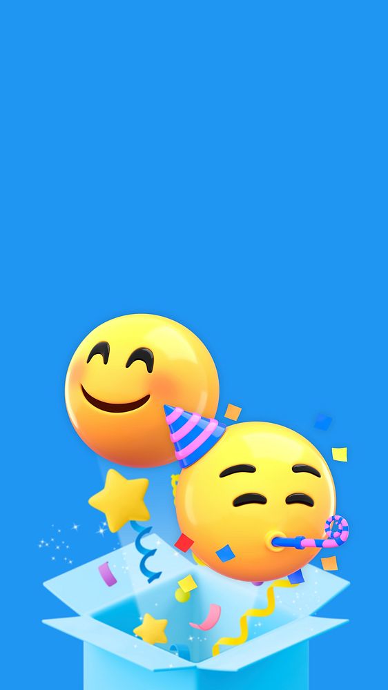 Birthday celebration emoticon iPhone wallpaper, | Premium Photo - rawpixel