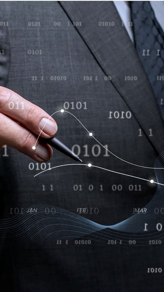 Futuristic business mobile wallpaper, binary | Premium Photo - rawpixel