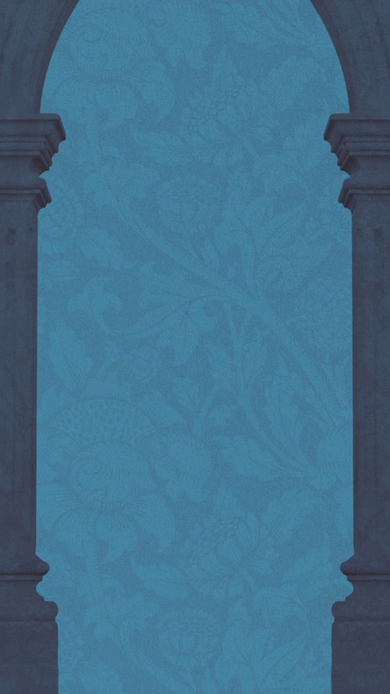 Blue iPhone wallpaper, arch pillar | Premium Photo - rawpixel