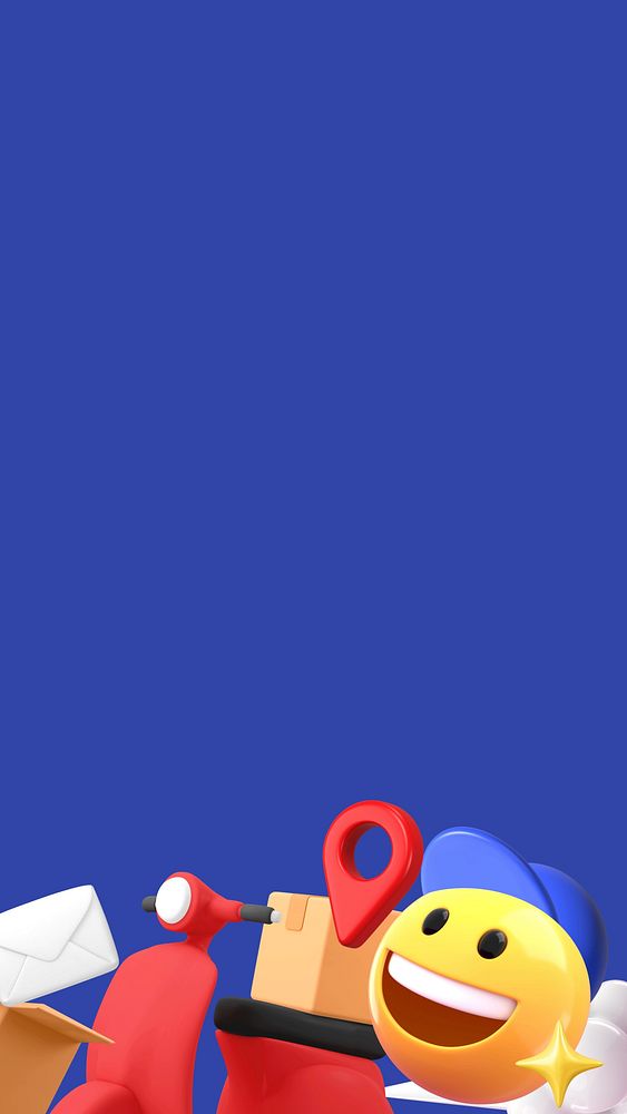 3D Delivery service iPhone wallpaper, | Free Photo Illustration - rawpixel