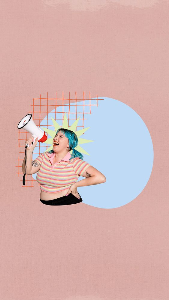 Body positivity mobile wallpaper, pink | Premium Photo - rawpixel