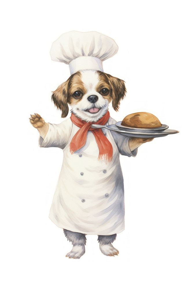 Dog cooking portrait mammal chef. | Free Photo Illustration - rawpixel