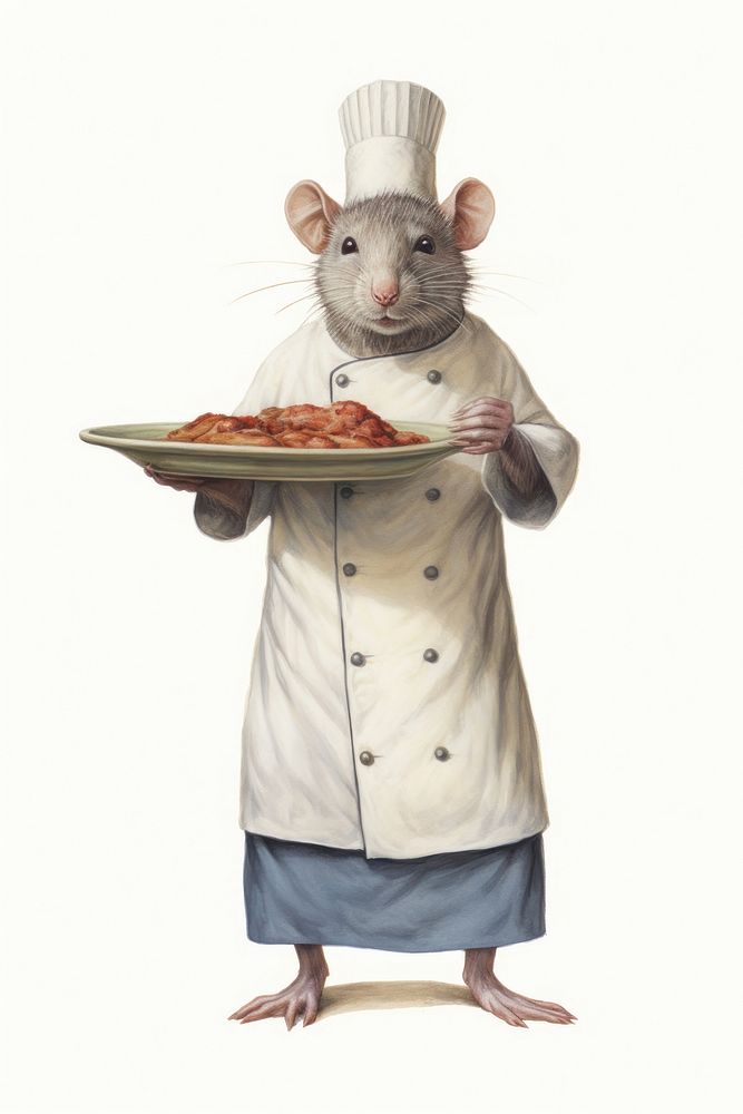 Rat cooking holding mammal adult. | Free Photo Illustration - rawpixel