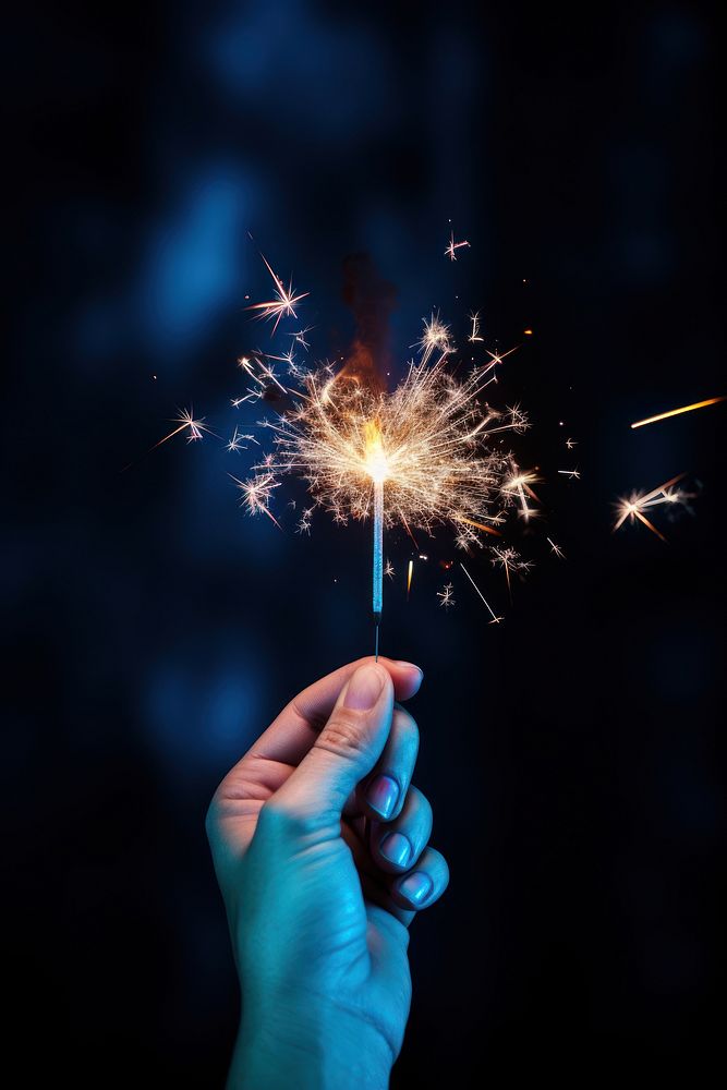 Sparkler finger hand fireworks. | Free Photo - rawpixel