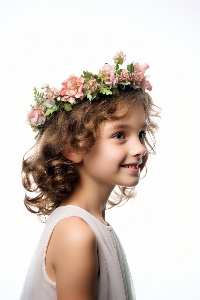 cute kid wearing spring floral | Free Photo - rawpixel