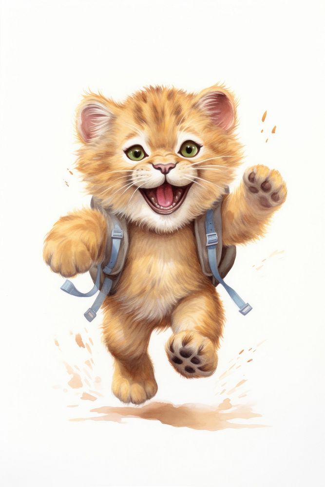 Fluffy cat student drawing mammal | Premium Photo Illustration - rawpixel