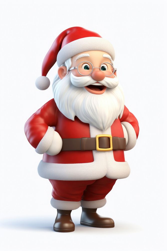 Santa claus cartoon white background | Premium Photo Illustration ...