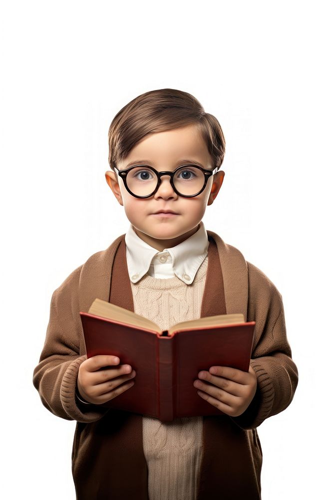 Child glasses portrait reading. AI | Premium Photo - rawpixel