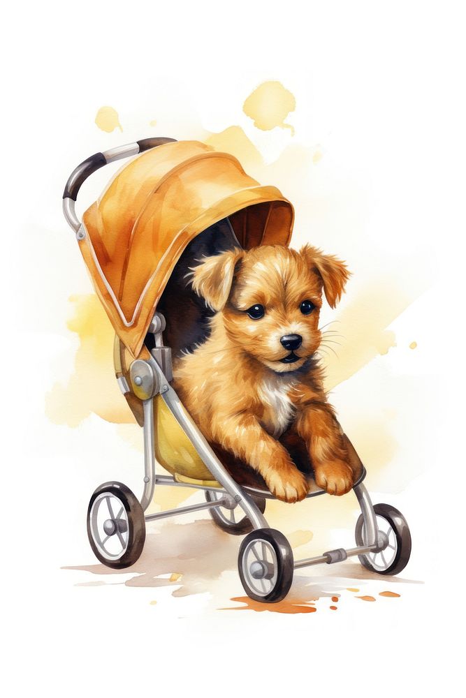 Dog animal stroller mammal. | Free Photo Illustration - rawpixel