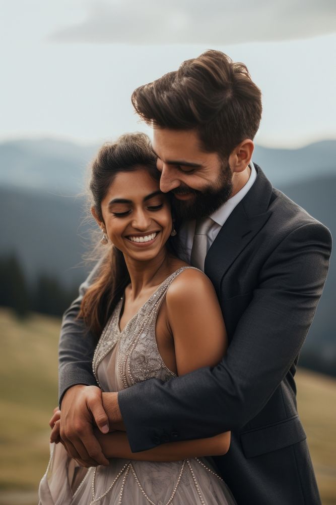 Wedding hugging bride photography. | Free Photo - rawpixel