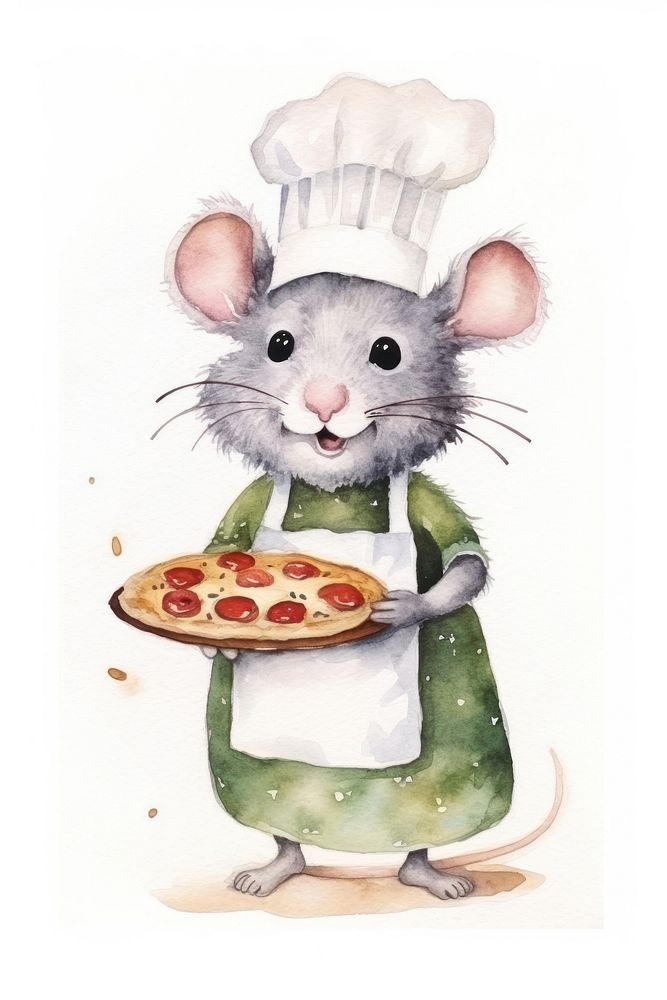 Rat cooking cartoon mammal animal. | Free Photo Illustration - rawpixel