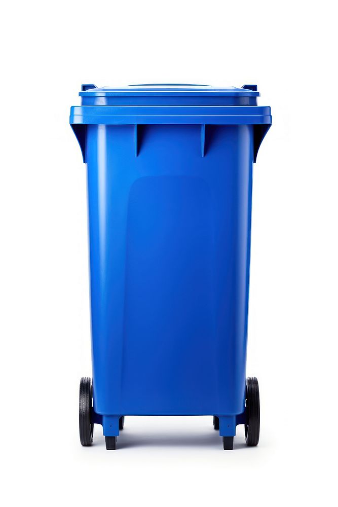 Blue trash bin plastic white | Premium Photo - rawpixel