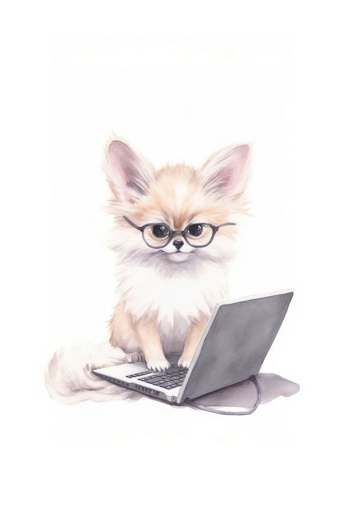 Fennec fox animal laptop computer | Free Photo Illustration - rawpixel
