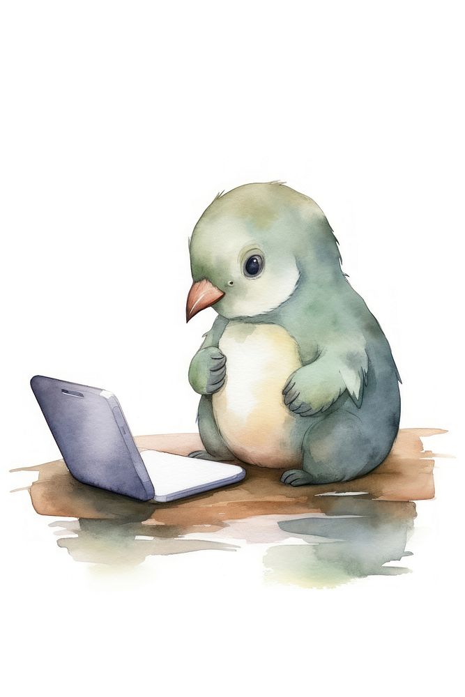 Platypus animal laptop computer. | Free Photo Illustration - rawpixel