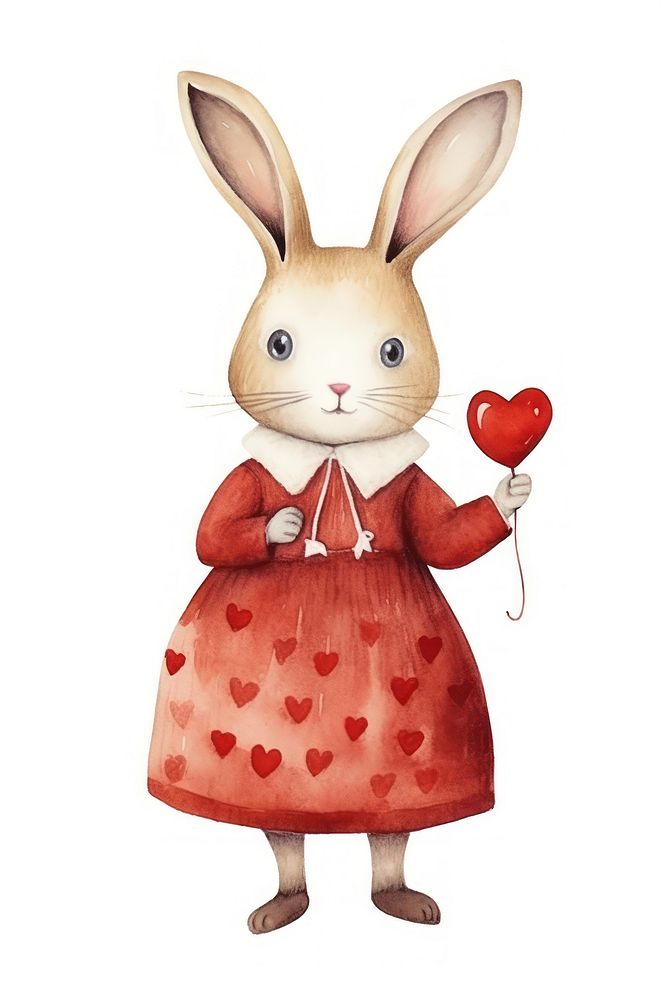 Rabbit mammal animal heart. | Free Photo Illustration - rawpixel