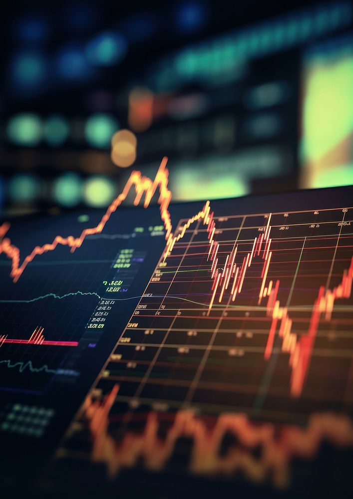 Chart technology trading backgrounds. AI | Premium Photo - rawpixel