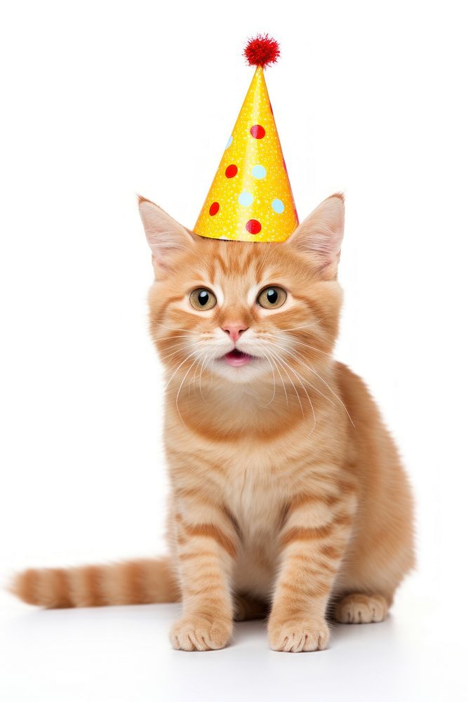 Cat celebrating birthday mammal animal | Free Photo - rawpixel