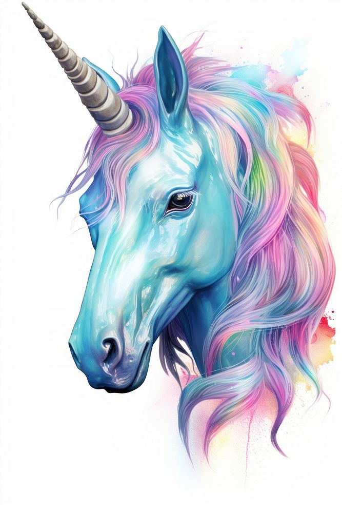 Unicorn drawing painting animal. | Premium Photo Illustration - rawpixel