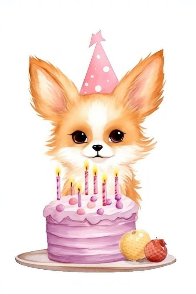 Fennec Fox cake birthday dessert. | Free Photo Illustration - rawpixel