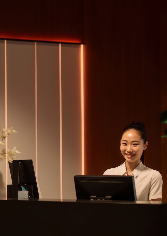 Female hotel receptionist. | Free Photo - rawpixel
