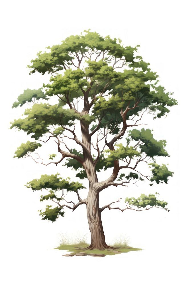 Brush Tree tree drawing plant. | Free Photo Illustration - rawpixel