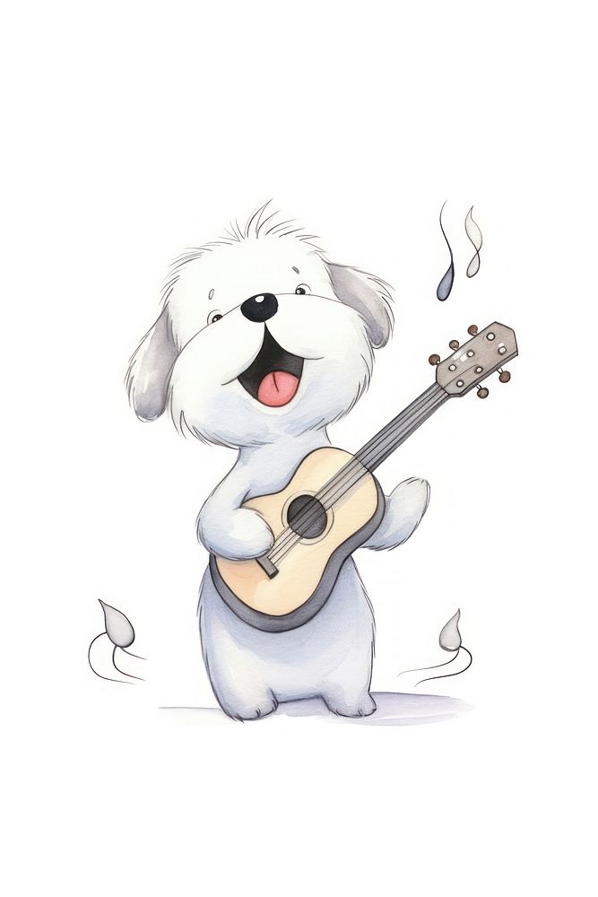 Dog sing song cartoon drawing | Premium Photo Illustration - rawpixel