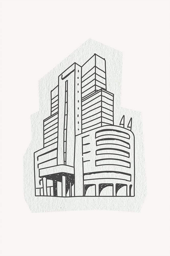 Hospital building, architecture, line art | Free Photo Illustration ...