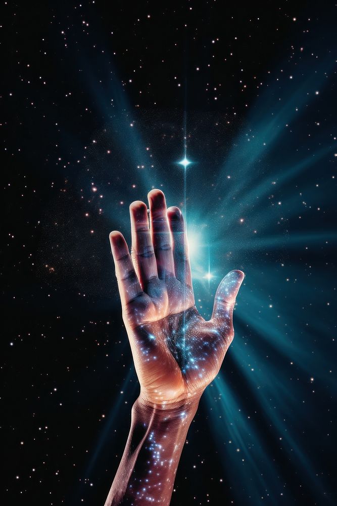 Hand sky astronomy universe. AI | Free Photo - rawpixel