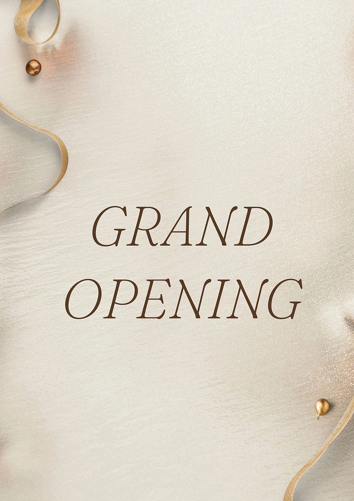 Grand opening poster template | Free Photo - rawpixel