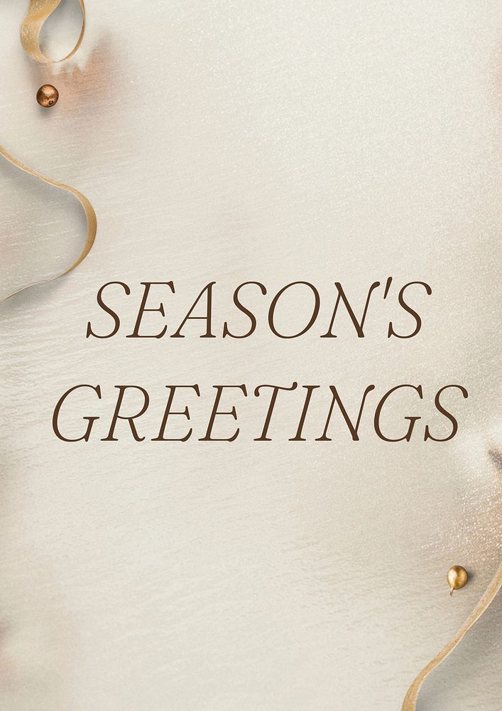 Seasons greetings poster template | Free Photo - rawpixel