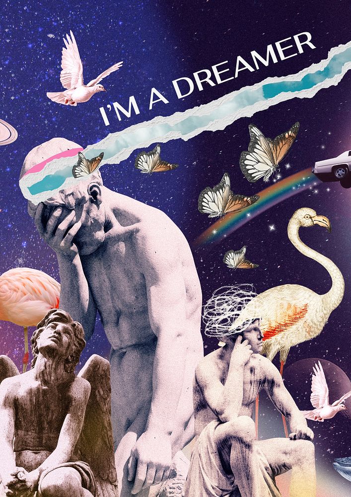 Dreamer poster template | Free Photo Illustration - rawpixel