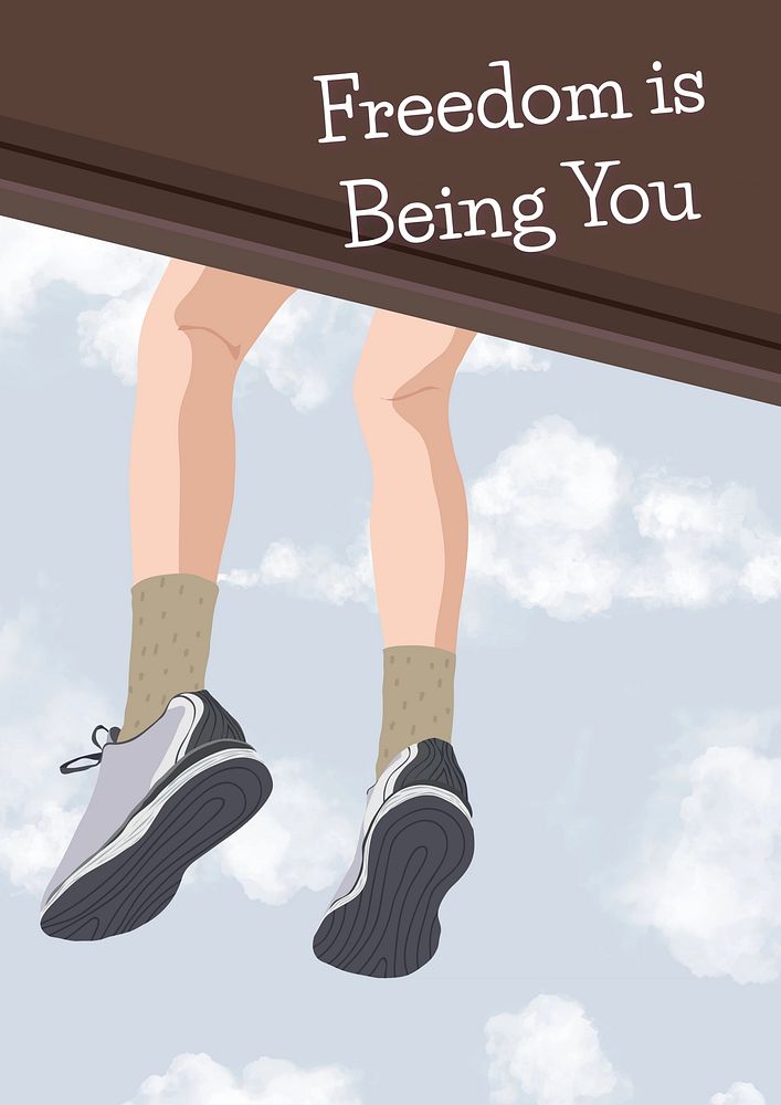 Freedom quote poster template | Free Photo - rawpixel