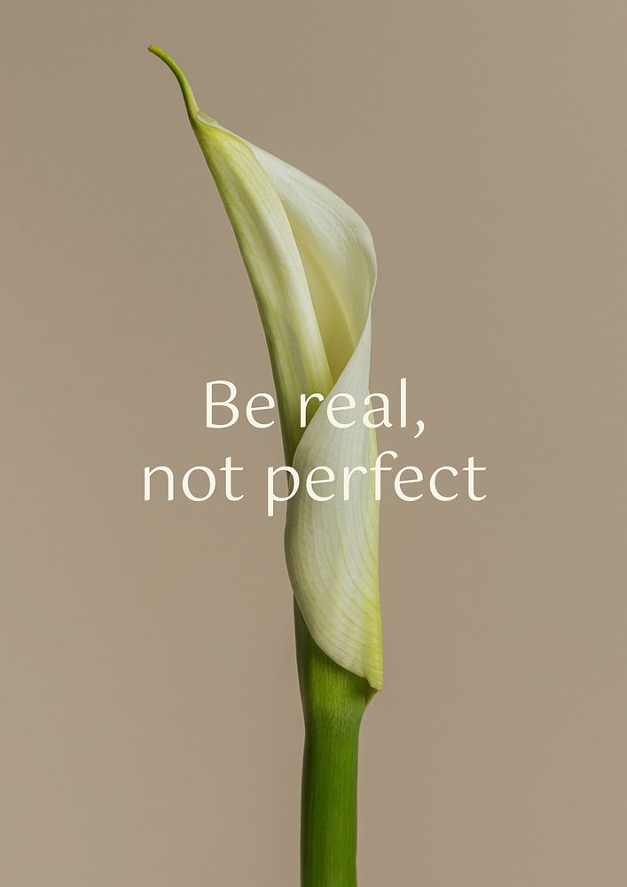 Be real, not perfect poster | Free Photo - rawpixel