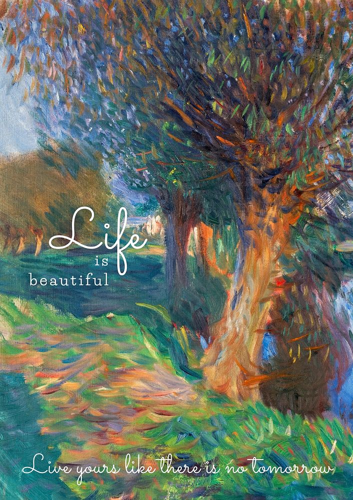 Life is beautiful poster template | Free Photo - rawpixel