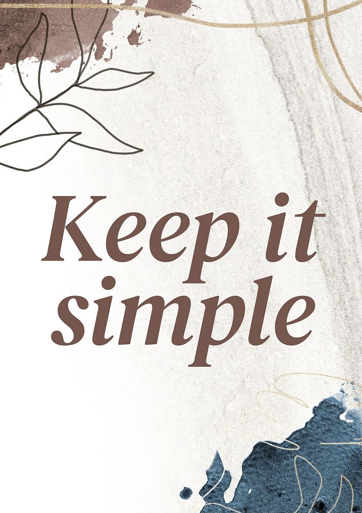 Keep it simple poster template | Free Photo - rawpixel