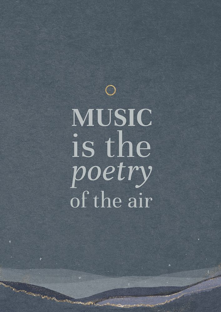 Music quote poster template | Free Photo - rawpixel